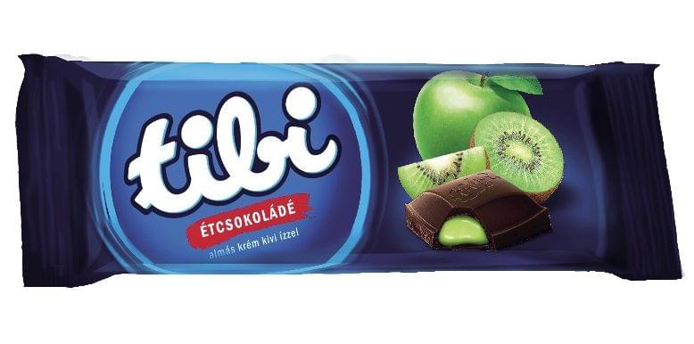 tibi étcsokoládé almás krémes kivi ízzel, tibi étcsokoládé meggyes és ...